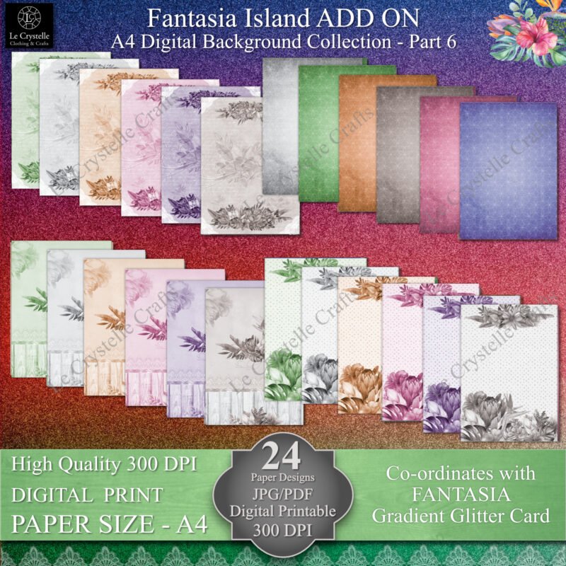 A4 Fantasia Island Digital ADD ON Floral Collection Part 6 - DownUnder ...