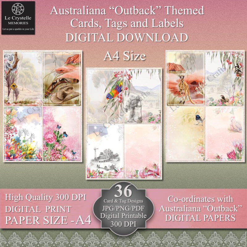 Australian Outback Cards Tags & Elements - DownUnder Direct | Australia ...