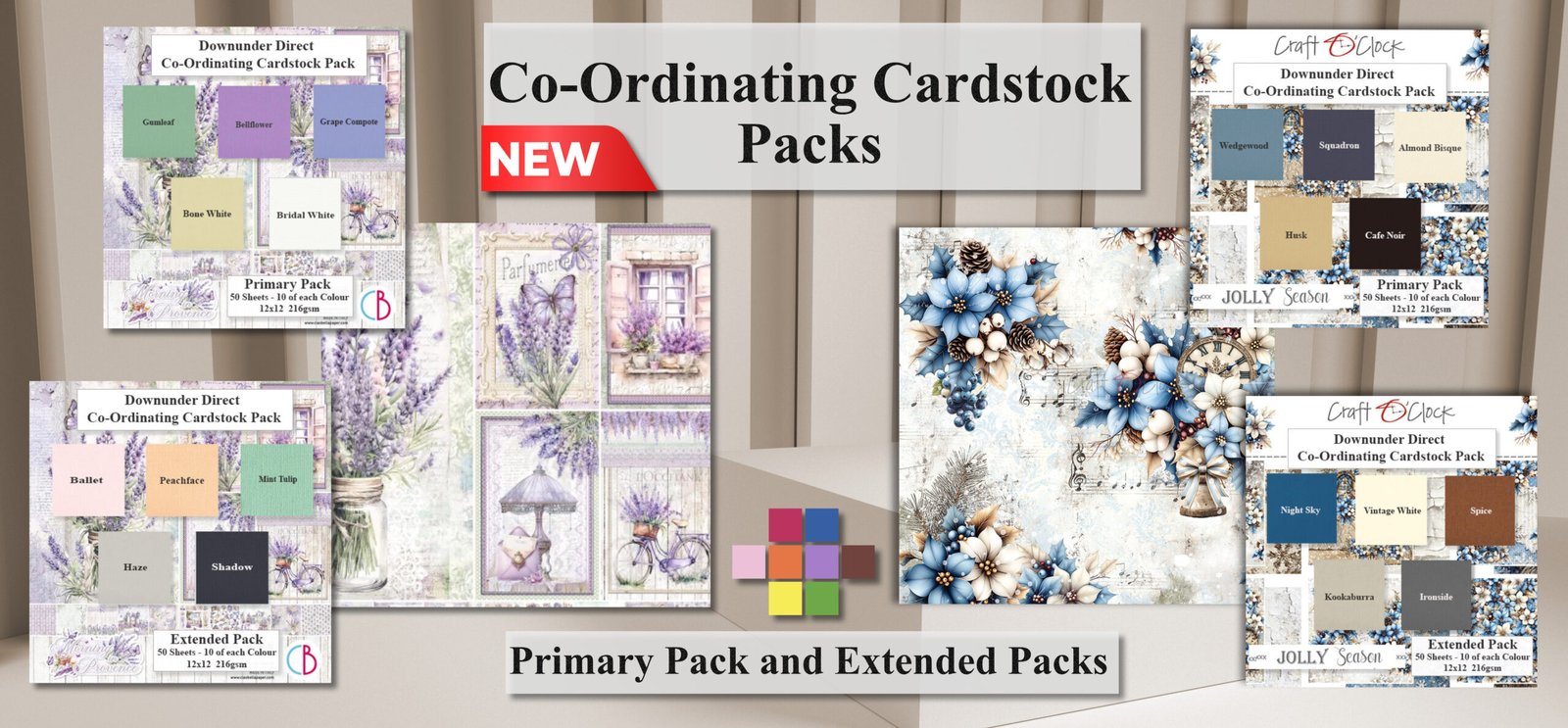 Co-Ordinating Cardstock Packs - DownUnder Direct | Australia's Leading ...